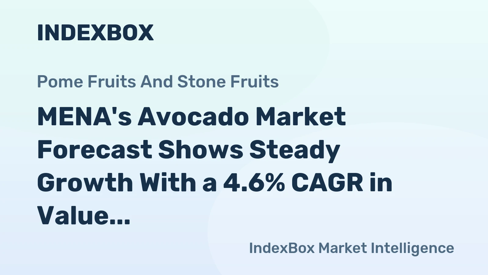 MENA's Avocado Market Forecast Shows Steady Growth With a 4.6% CAGR in Value