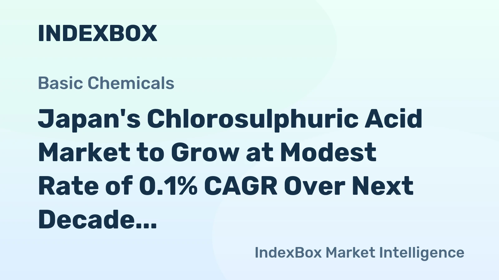 Japan's Chlorosulphuric Acid Market to Grow at Modest Rate of 0.1% CAGR Over Next Decade