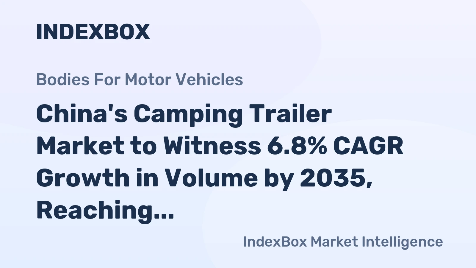 China's Camping Trailer Market to Witness 6.8% CAGR Growth in Volume by 2035, Reaching 6.6K Units