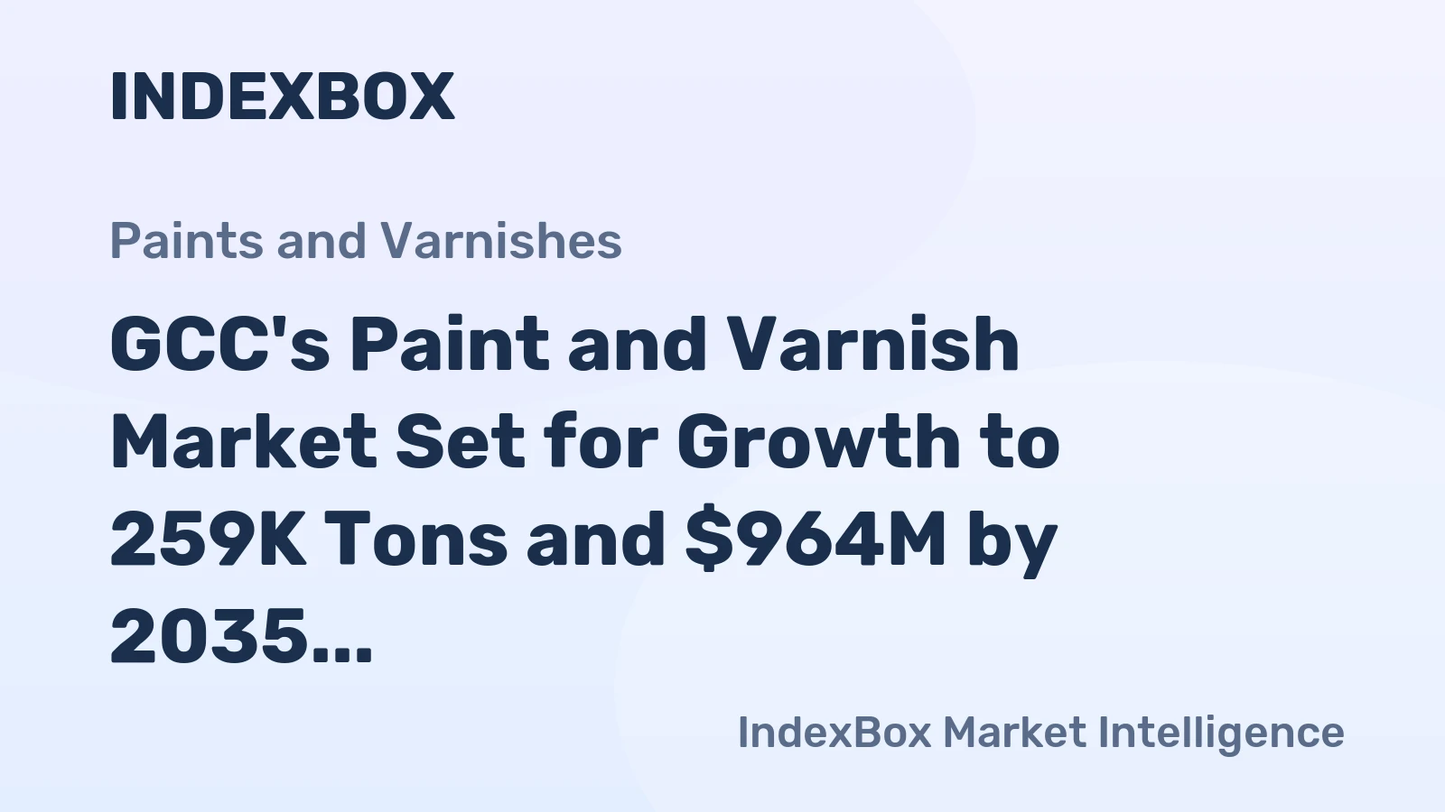 GCC's Paint and Varnish Market Set for Growth to 259K Tons and $964M by 2035