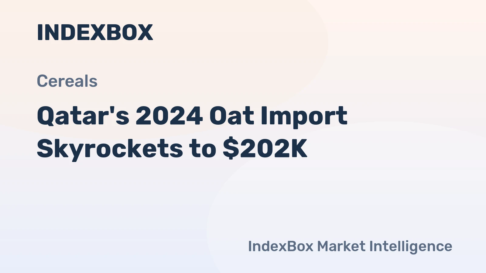 Qatar's 2024 Oat Import Skyrockets to $202K