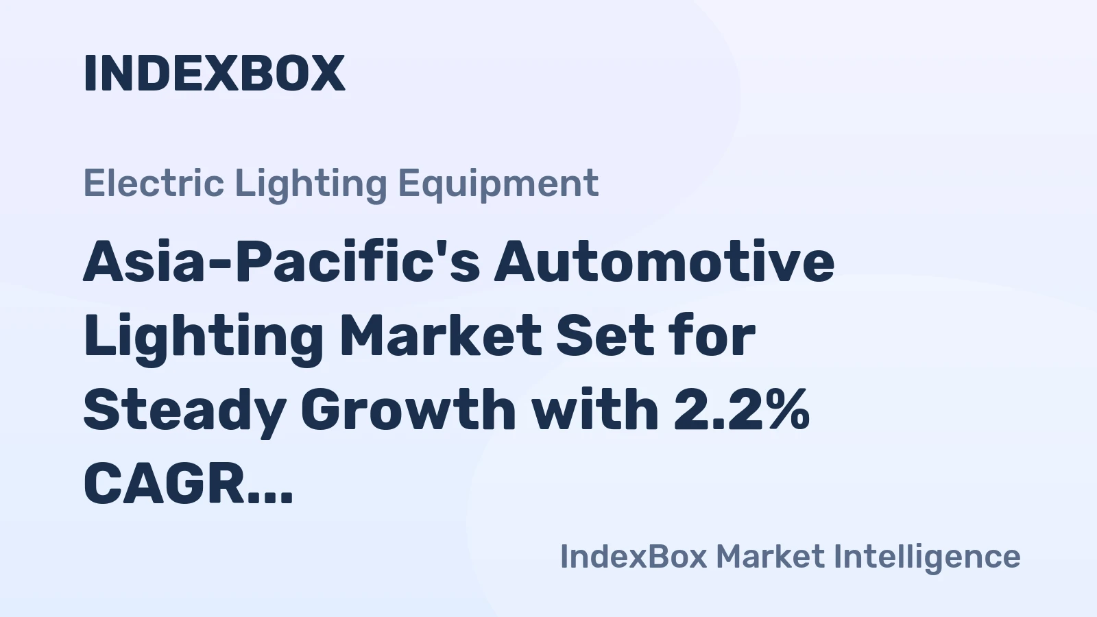 Asia-Pacific's Automotive Lighting Market Set for Steady Growth with 2.2% CAGR Through 2035