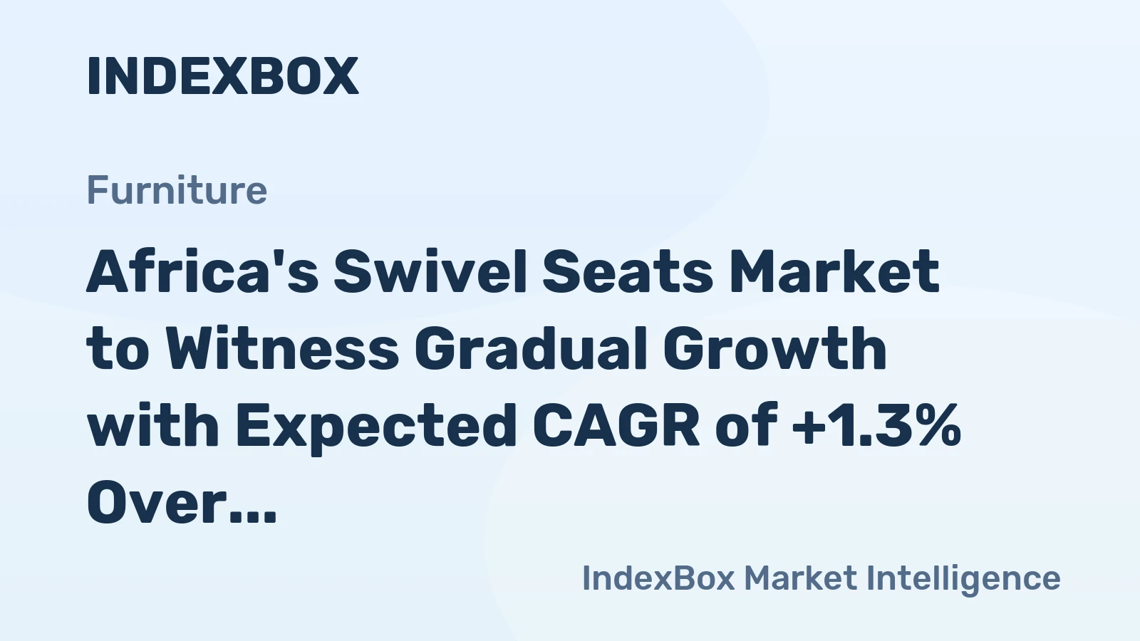Africa's Swivel Seats Market to Witness Gradual Growth with Expected CAGR of +1.3% Over 2024-2035