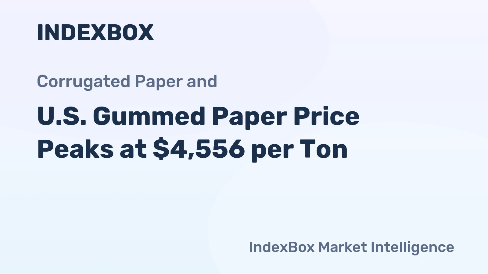 U.S. Gummed Paper Price Peaks at $4,556 per Ton