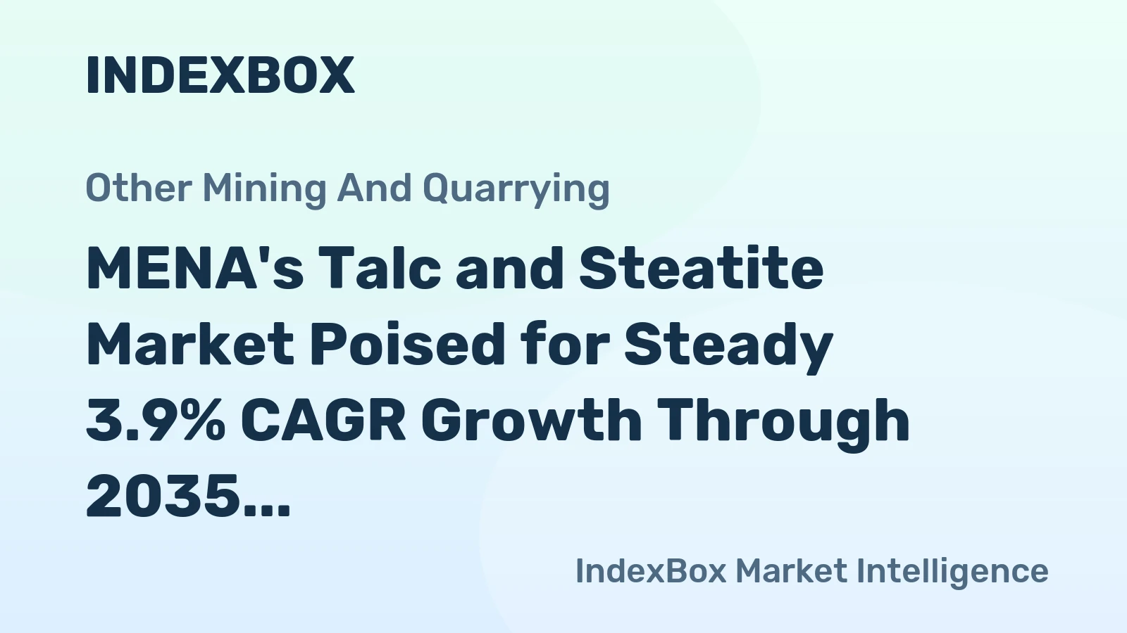 MENA's Talc and Steatite Market Poised for Steady 3.9% CAGR Growth Through 2035