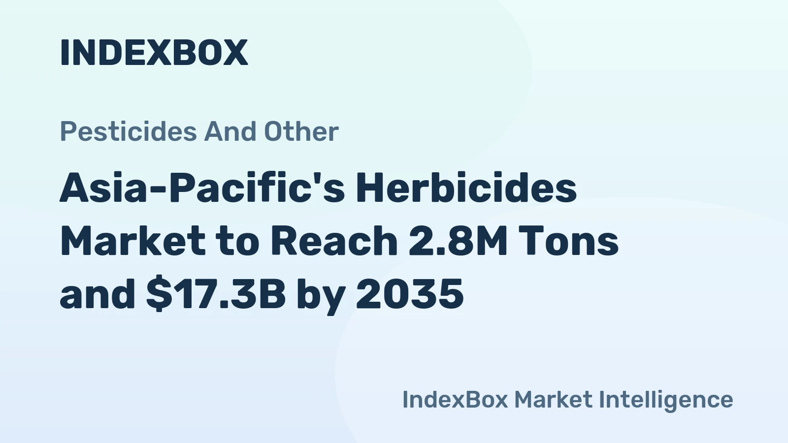 Asia-Pacific's Herbicides Market to Reach 2.8M Tons and $17.3B by 2035