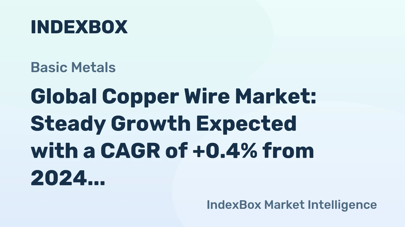 Global Copper Wire Market: Steady Growth Expected with a CAGR of +0.4% from 2024 to 2030