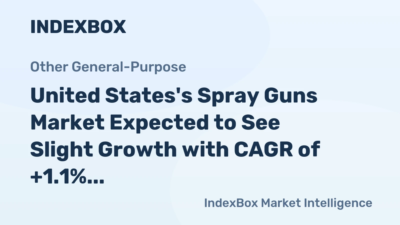 United States's Spray Guns Market Expected to See Slight Growth with CAGR of +1.1% from 2024 to 2035