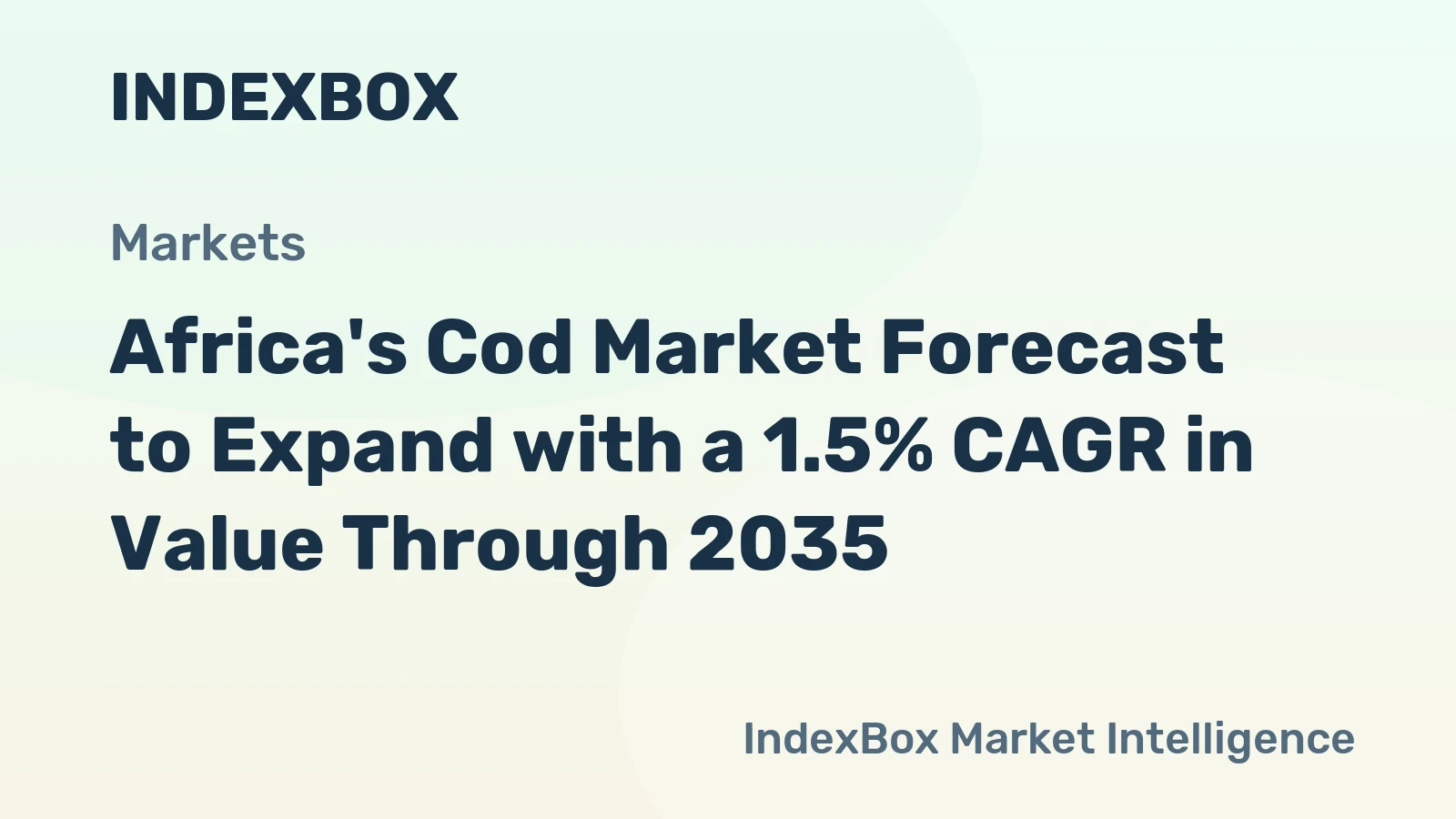 Africa's Cod Market Forecast to Expand with a 1.5% CAGR in Value Through 2035
