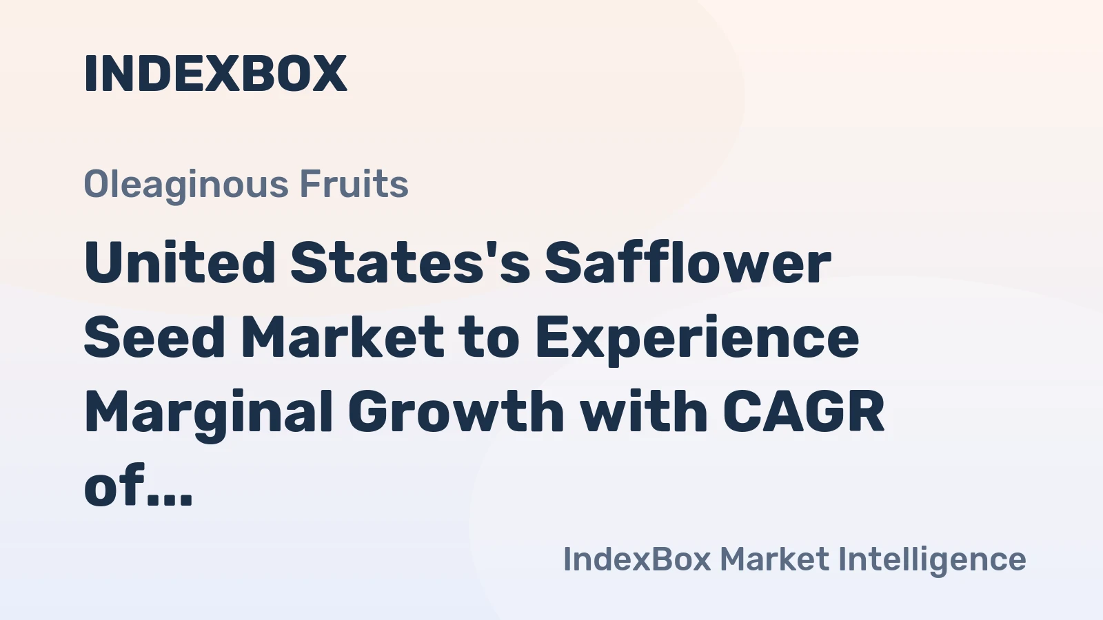 United States's Safflower Seed Market to Experience Marginal Growth with CAGR of +0.1%