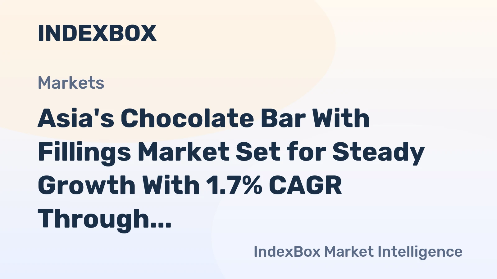 Asia's Chocolate Bar With Fillings Market Set for Steady Growth With 1.7% CAGR Through 2035