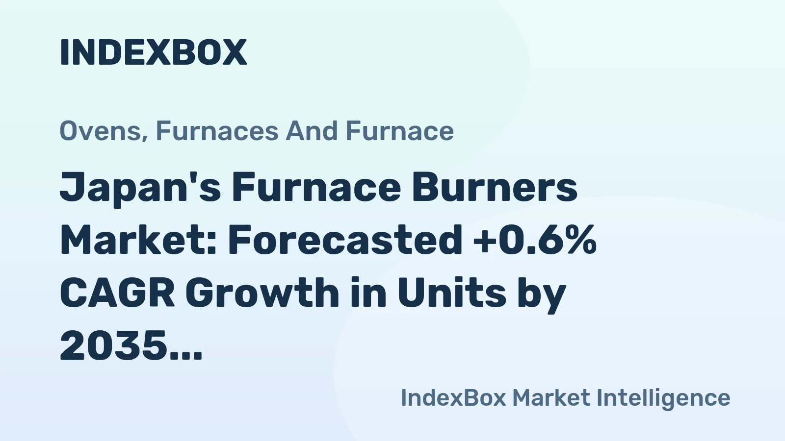 Japan's Furnace Burners Market: Forecasted +0.6% CAGR Growth in Units by 2035