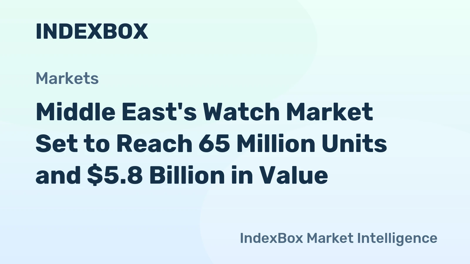 Middle East's Watch Market Set to Reach 65 Million Units and $5.8 Billion in Value