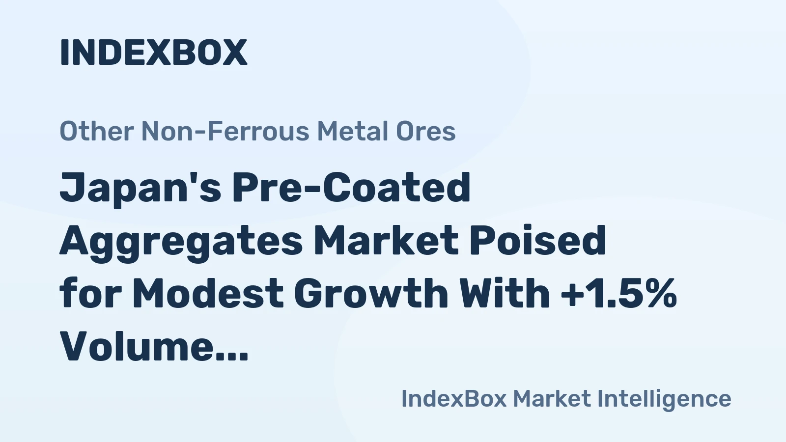 Japan's Pre-Coated Aggregates Market Poised for Modest Growth With +1.5% Volume CAGR Forecast