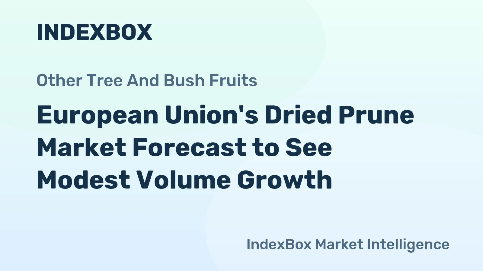 European Union's Dried Prune Market Forecast to See Modest Volume Growth