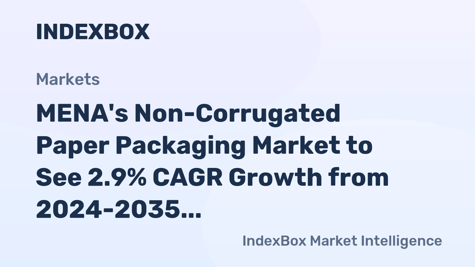 MENA's Non-Corrugated Paper Packaging Market to See 2.9% CAGR Growth from 2024-2035