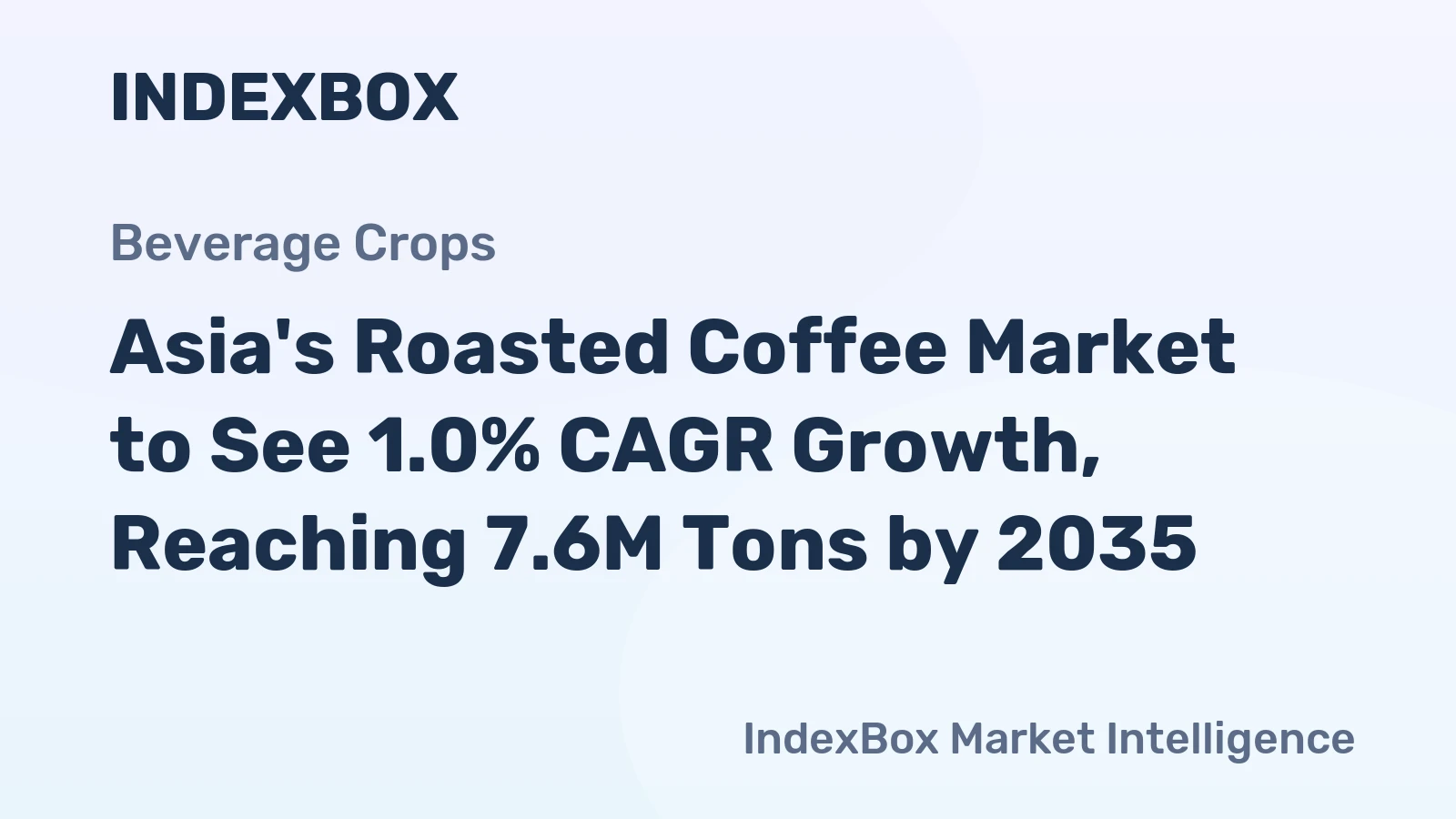 Asia's Roasted Coffee Market to See 1.0% CAGR Growth, Reaching 7.6M Tons by 2035