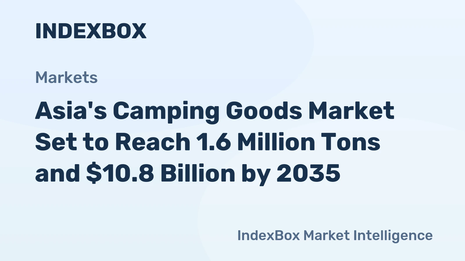 Asia's Camping Goods Market Set to Reach 1.6 Million Tons and $10.8 Billion by 2035