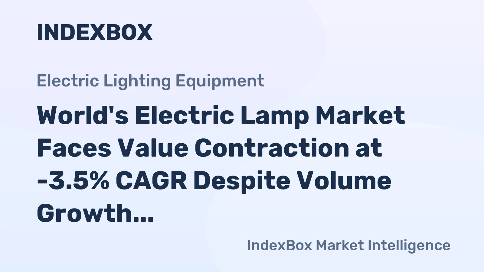World's Electric Lamp Market Faces Value Contraction at -3.5% CAGR Despite Volume Growth