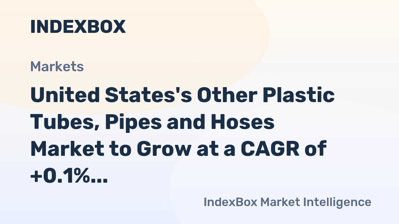 United States's Other Plastic Tubes, Pipes and Hoses Market to Grow at a CAGR of +0.1% from 2024 to 2035