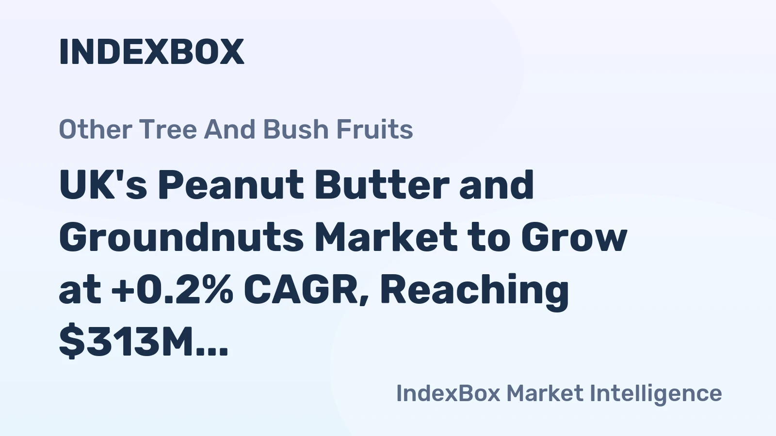 UK's Peanut Butter and Groundnuts Market to Grow at +0.2% CAGR, Reaching $313M by 2035