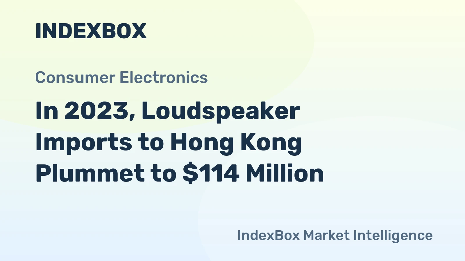 In 2023, Loudspeaker Imports to Hong Kong Plummet to $114 Million