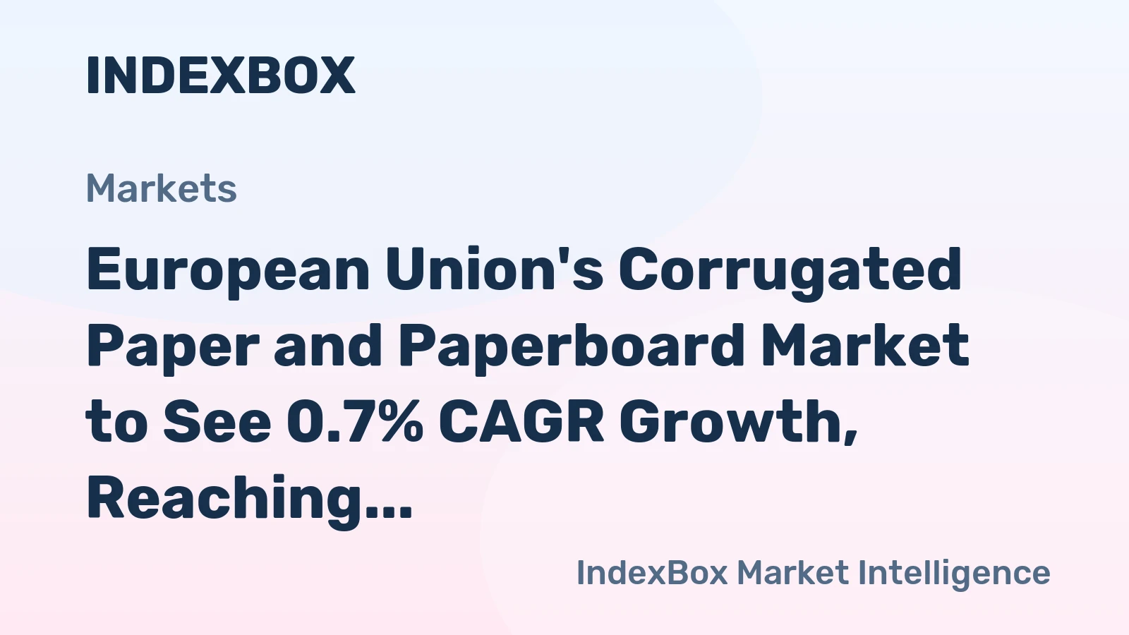 European Union's Corrugated Paper and Paperboard Market to See 0.7% CAGR Growth, Reaching $13B by 2035