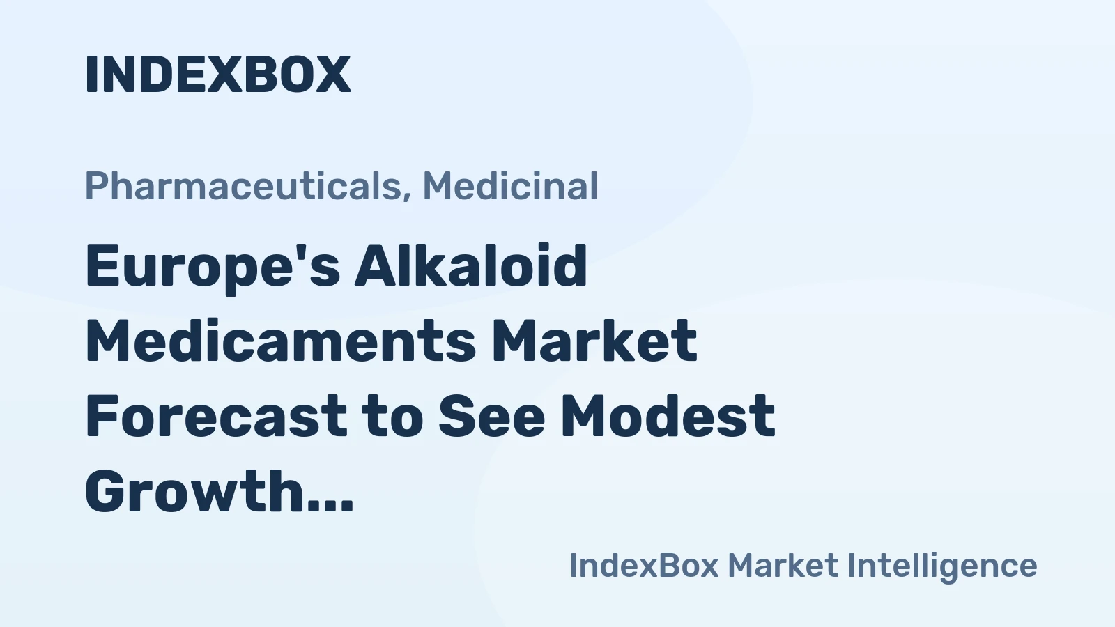 Europe's Alkaloid Medicaments Market Forecast to See Modest Growth With a 1.3% CAGR in Value