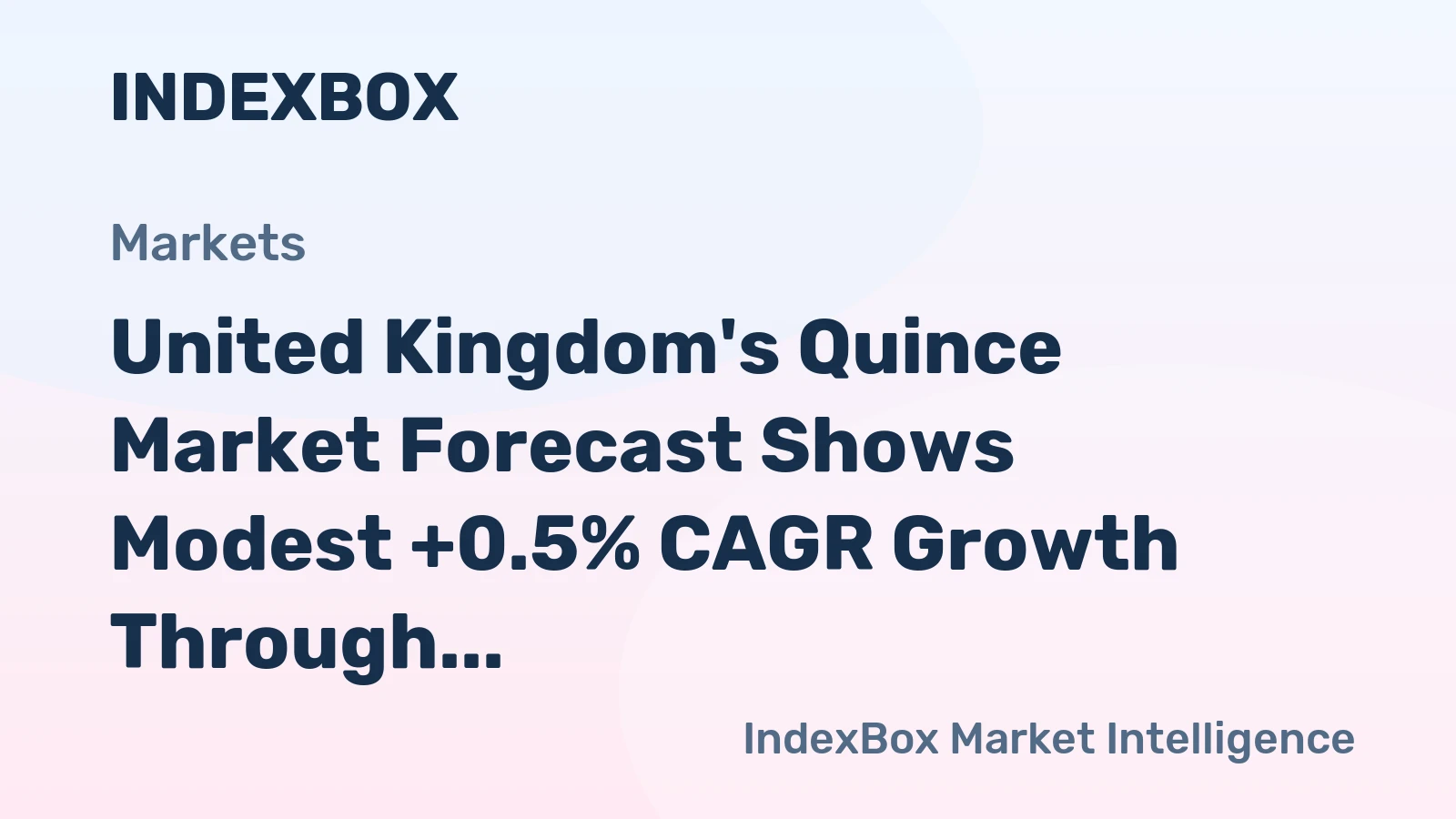 United Kingdom's Quince Market Forecast Shows Modest +0.5% CAGR Growth Through 2035
