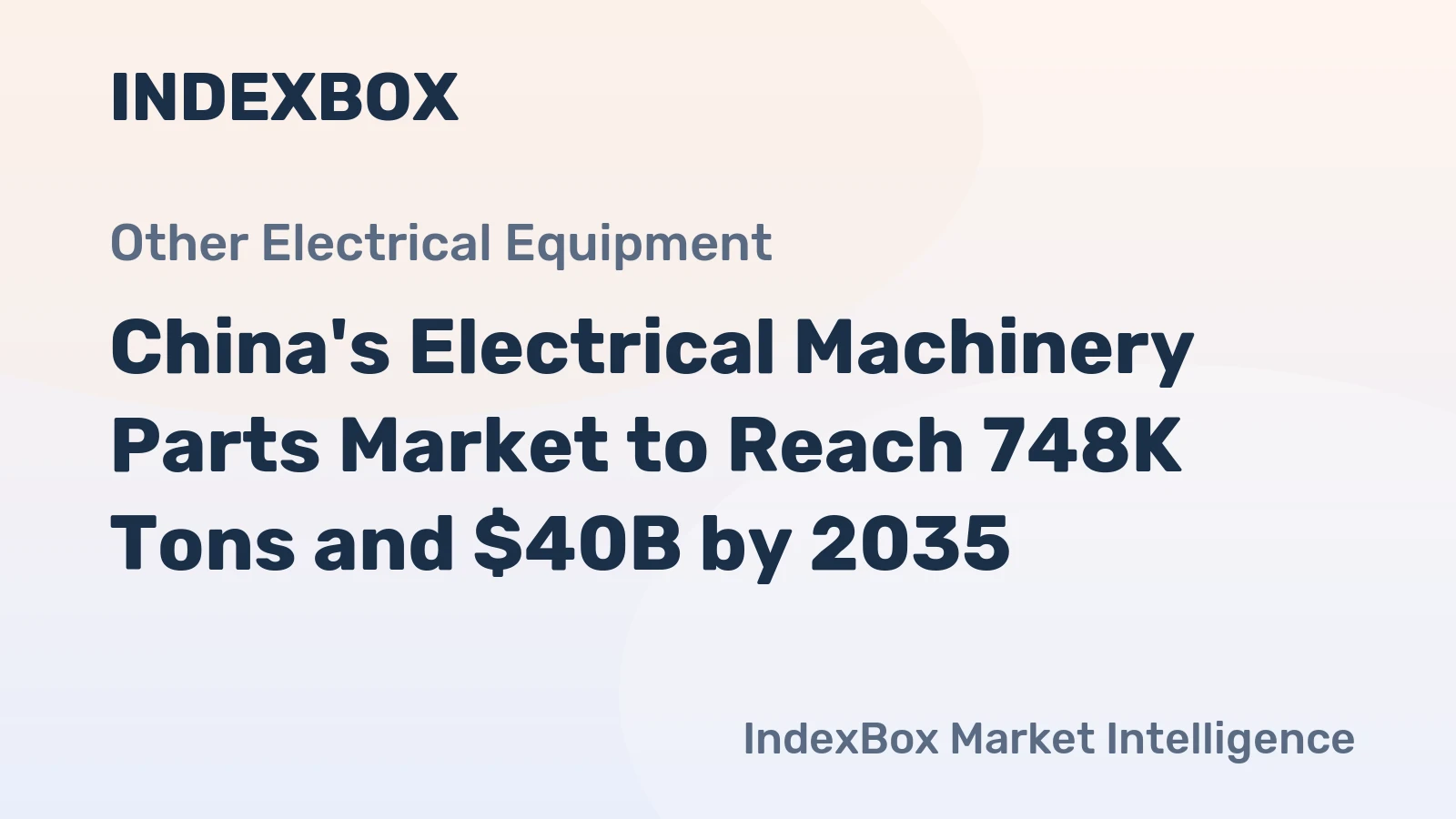 China's Electrical Machinery Parts Market to Reach 748K Tons and $40B by 2035