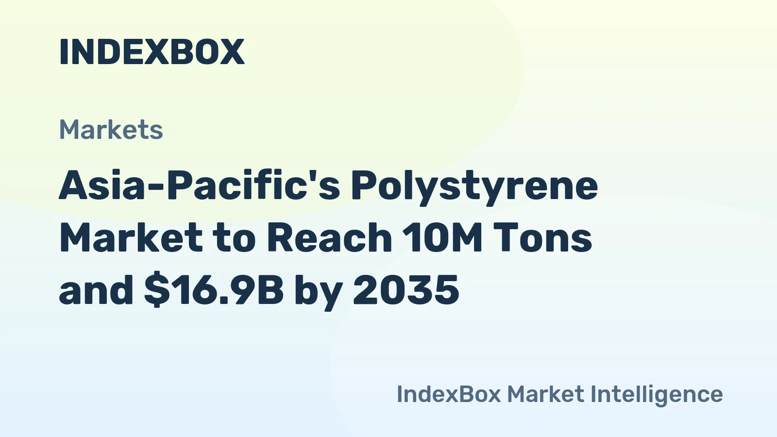 Asia-Pacific's Polystyrene Market to Reach 10M Tons and $16.9B by 2035