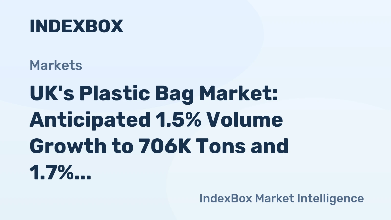 UK's Plastic Bag Market: Anticipated 1.5% Volume Growth to 706K Tons and 1.7% Value Growth to $3.9B by 2035
