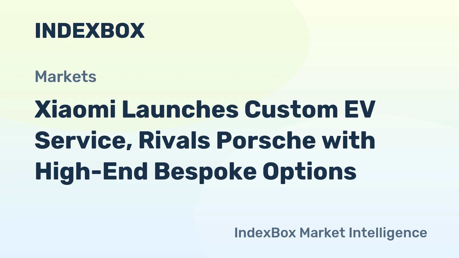 Xiaomi Launches Custom EV Service, Rivals Porsche with High-End Bespoke Options