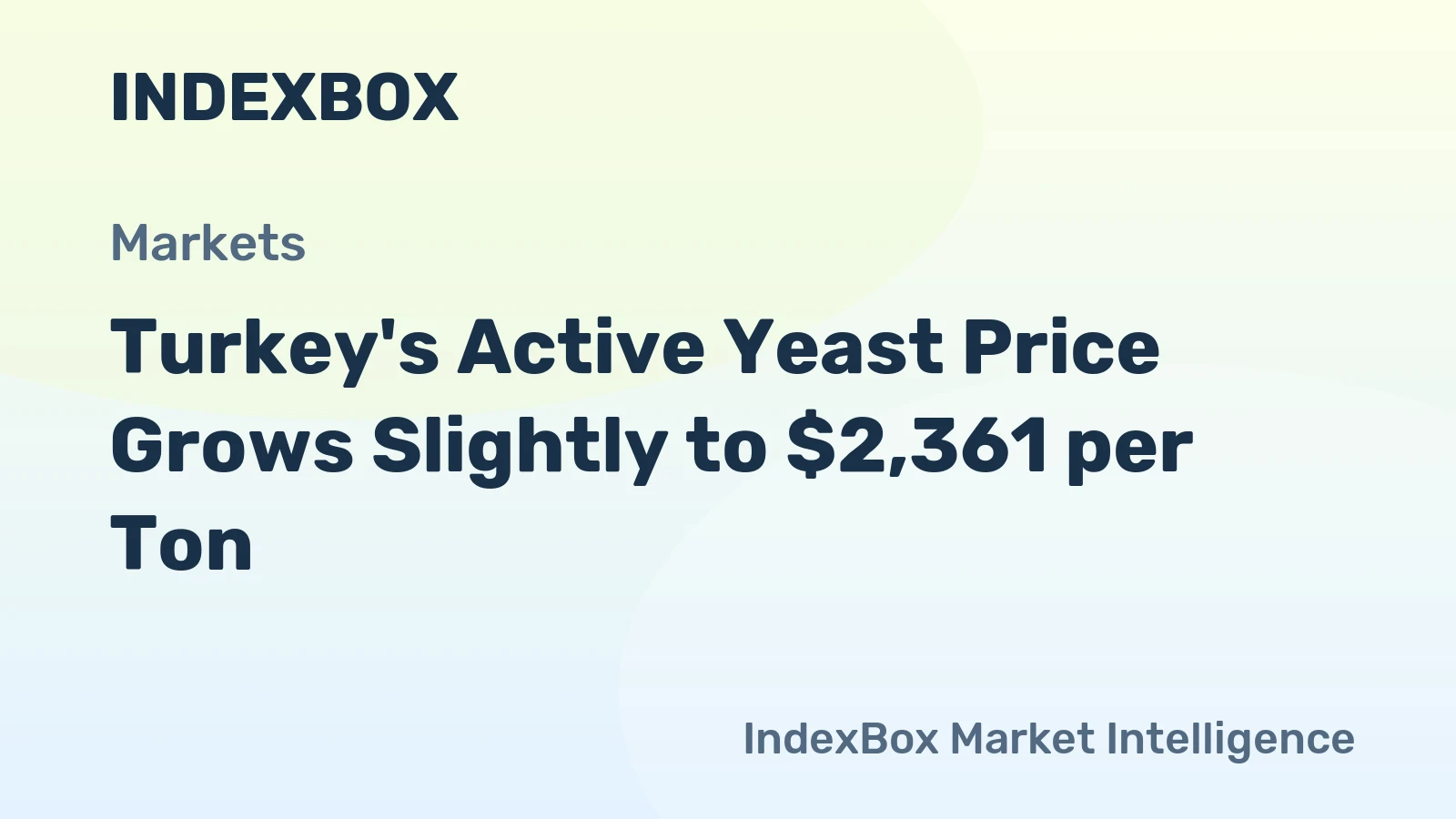 Turkey's Active Yeast Price Grows Slightly to $2,361 per Ton