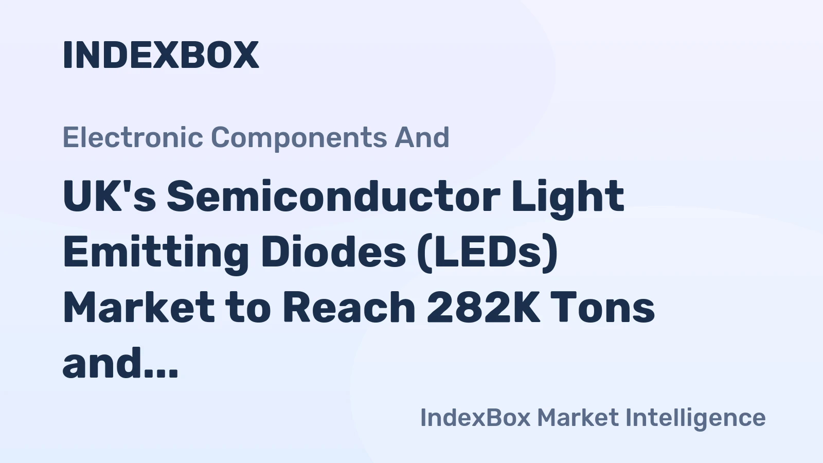UK's Semiconductor Light Emitting Diodes (LEDs) Market to Reach 282K Tons and $1.1B by 2035