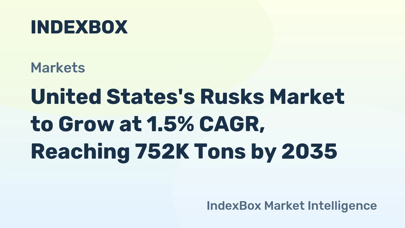 United States's Rusks Market to Grow at 1.5% CAGR, Reaching 752K Tons by 2035
