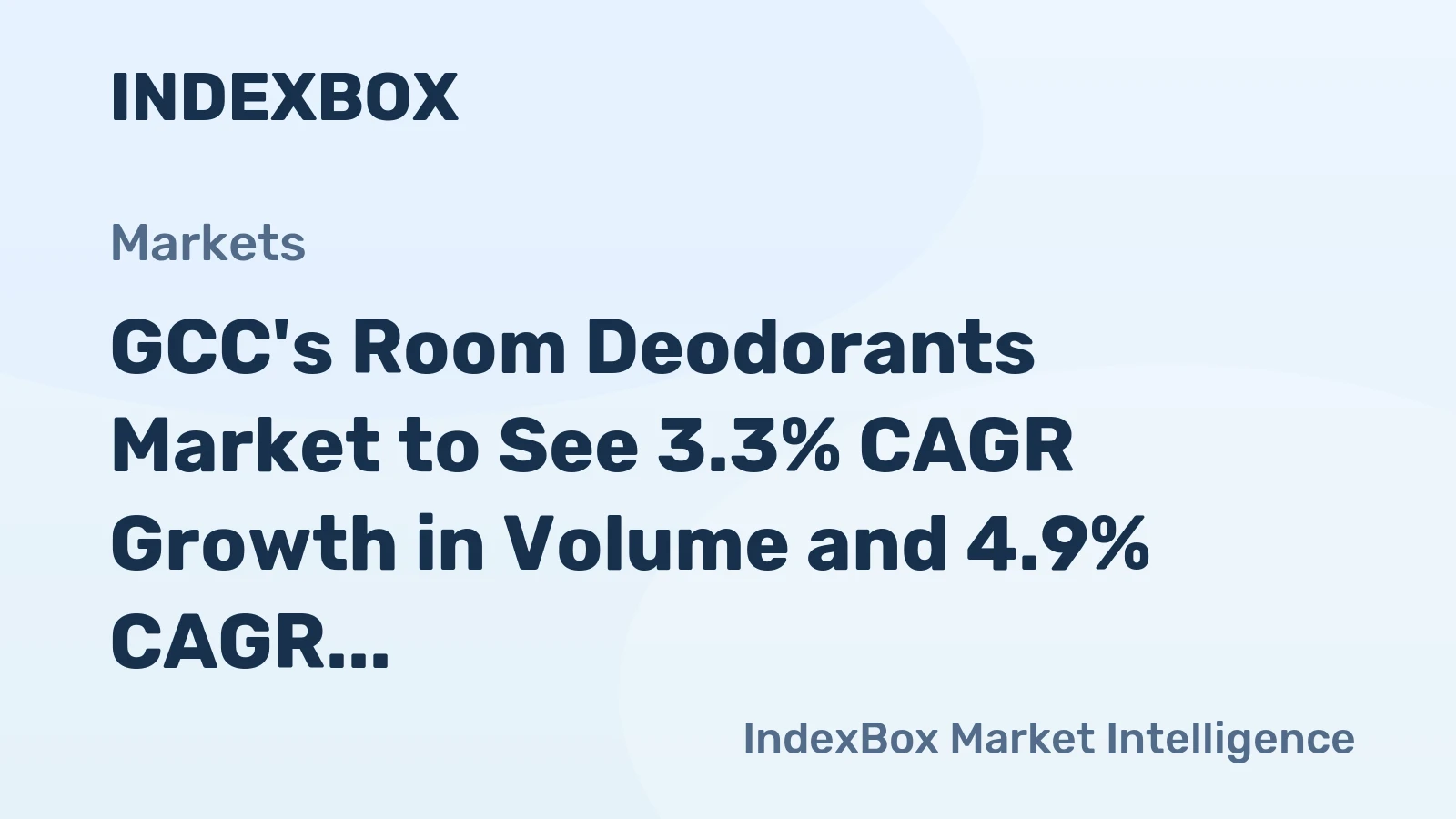 GCC's Room Deodorants Market to See 3.3% CAGR Growth in Volume and 4.9% CAGR Growth in Value by 2035