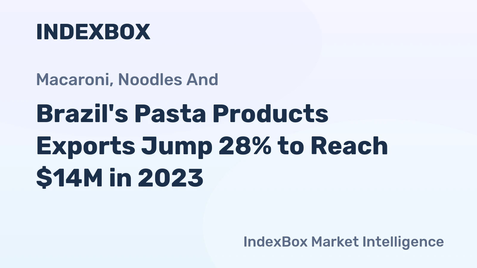 Brazil's Pasta Products Exports Jump 28% to Reach $14M in 2023