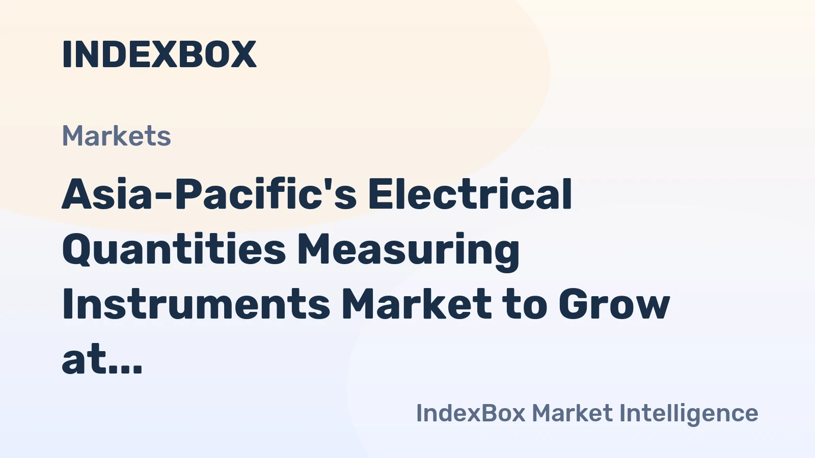 Asia-Pacific's Electrical Quantities Measuring Instruments Market to Grow at CAGR of 1.4% from 2024 to 2035