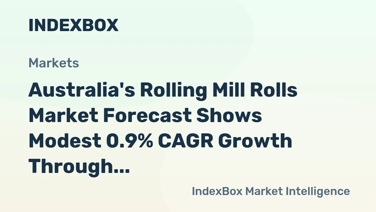Australia's Rolling Mill Rolls Market Forecast Shows Modest 0.9% CAGR Growth Through 2035