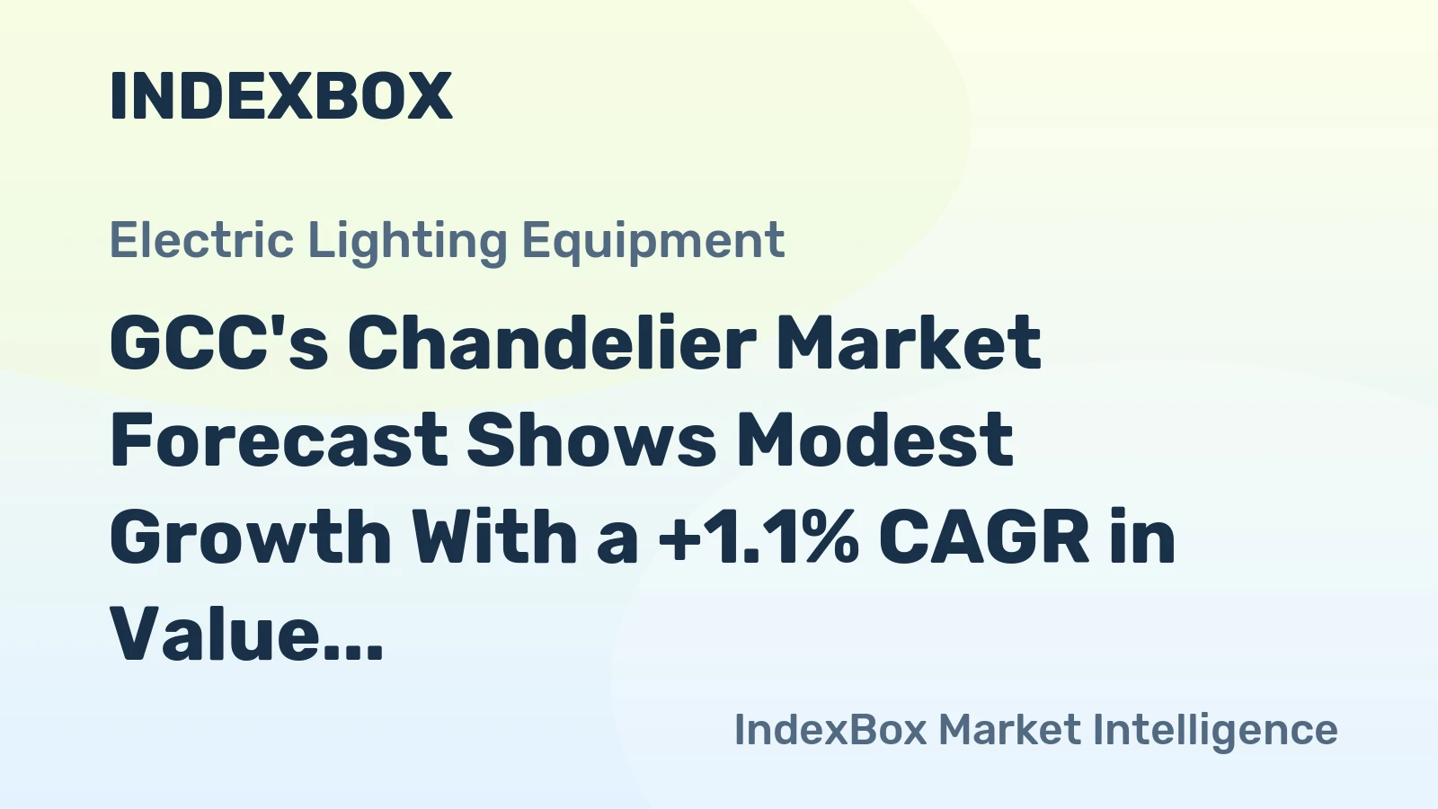 GCC's Chandelier Market Forecast Shows Modest Growth With a +1.1% CAGR in Value