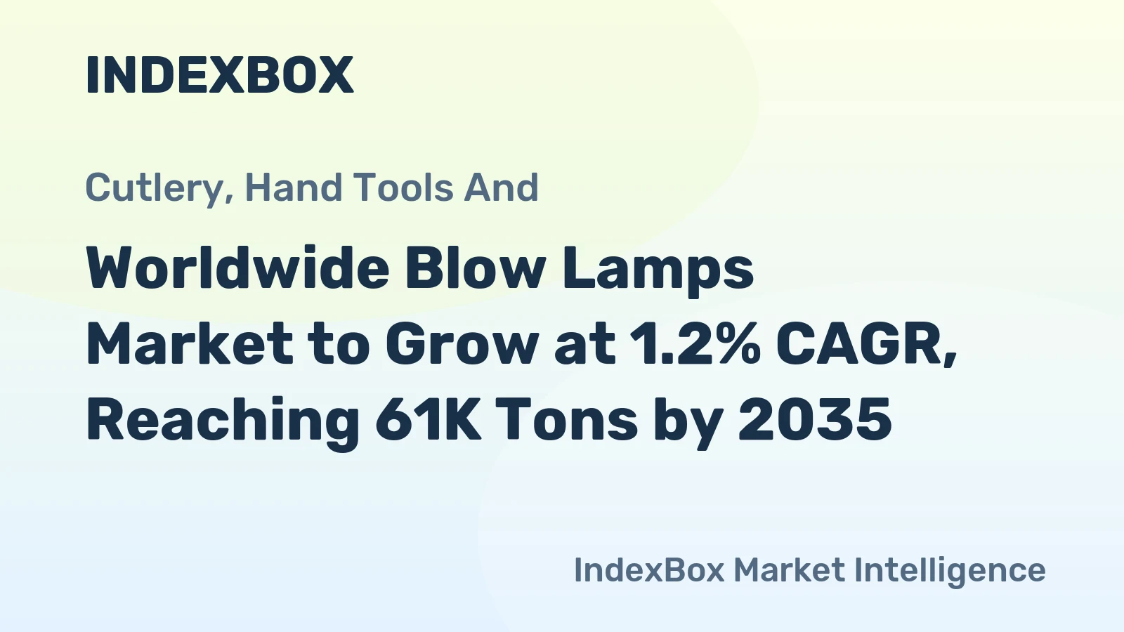 Worldwide Blow Lamps Market to Grow at 1.2% CAGR, Reaching 61K Tons by 2035