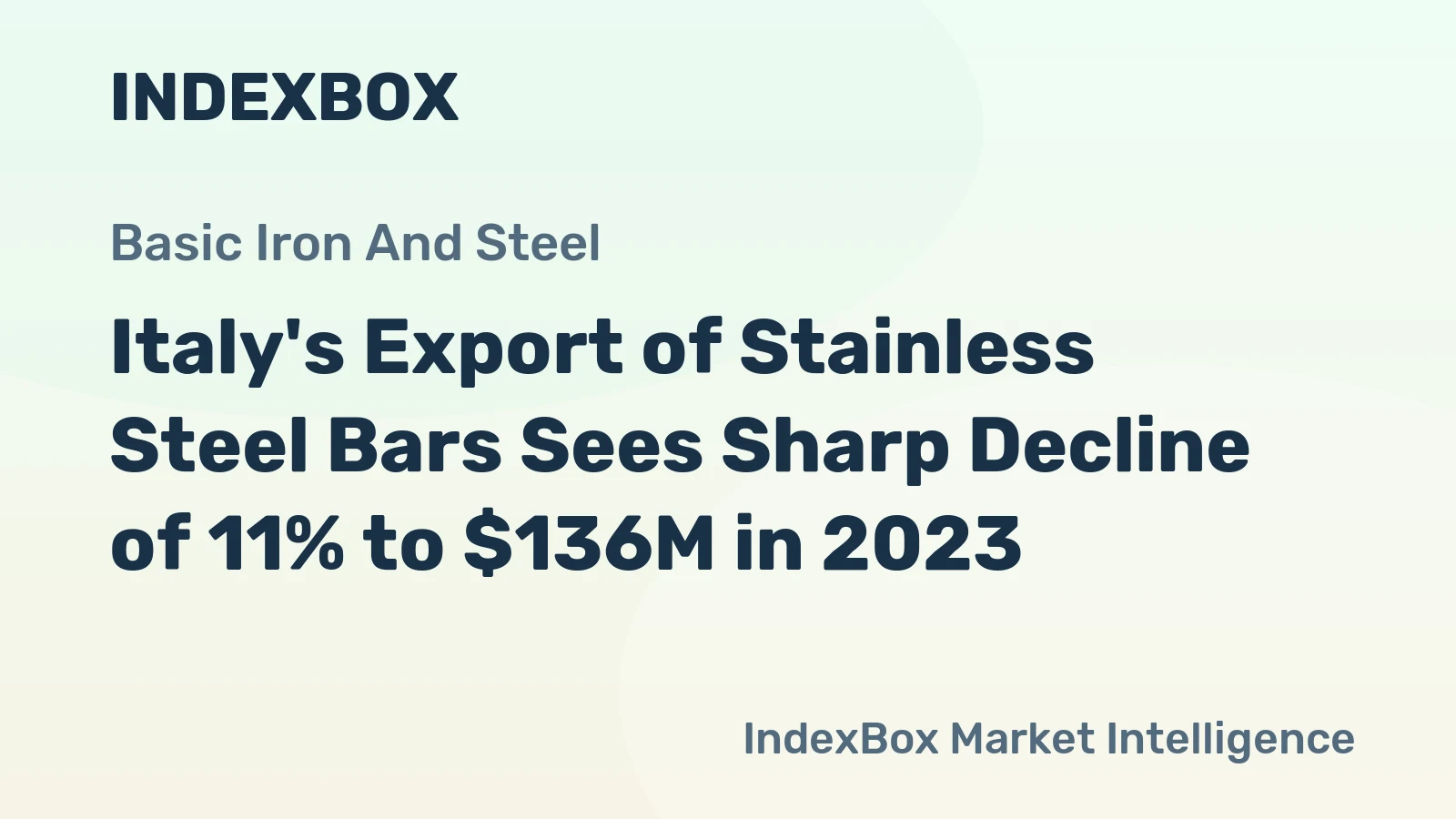 Italy's Export of Stainless Steel Bars Sees Sharp Decline of 11% to $136M in 2023