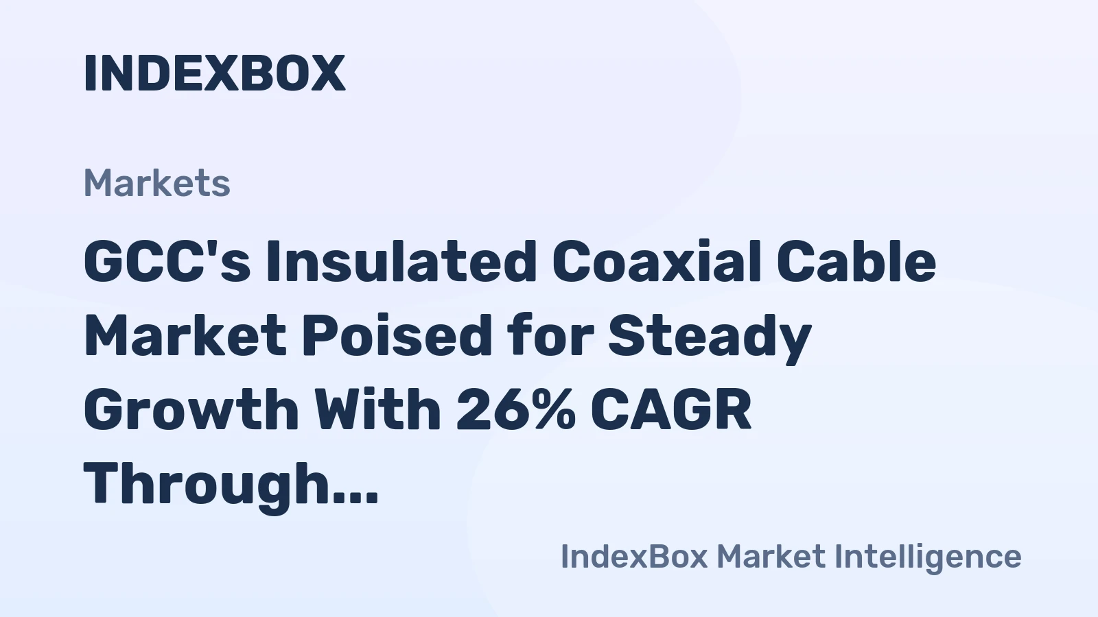 GCC's Insulated Coaxial Cable Market Poised for Steady Growth With 26% CAGR Through 2035