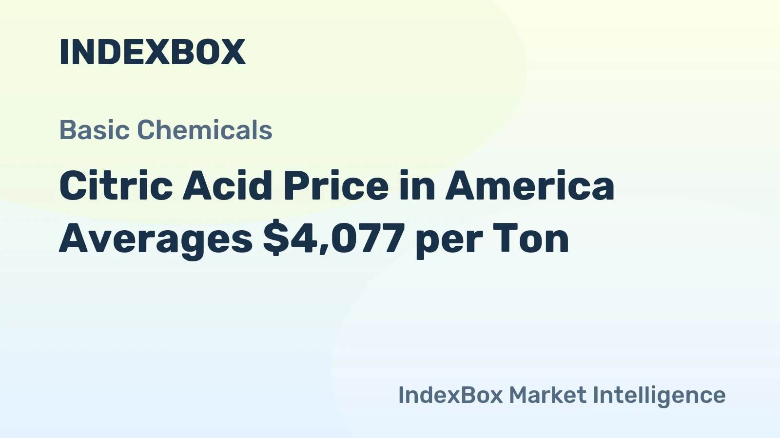 Citric Acid Price in America Averages $4,077 per Ton