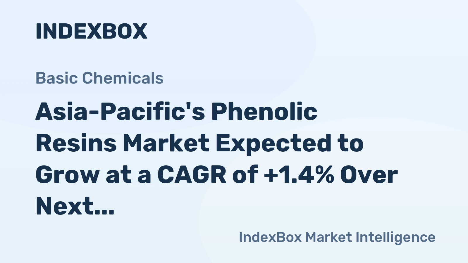 Asia-Pacific's Phenolic Resins Market Expected to Grow at a CAGR of +1.4% Over Next Decade