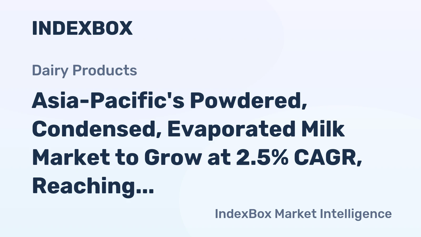 Asia-Pacific's Powdered, Condensed, Evaporated Milk Market to Grow at 2.5% CAGR, Reaching 4.6M Tons by 2035