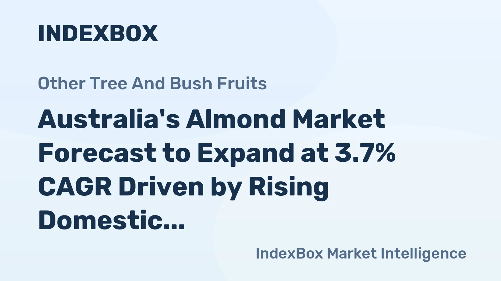 Australia's Almond Market Forecast to Expand at 3.7% CAGR Driven by Rising Domestic Demand