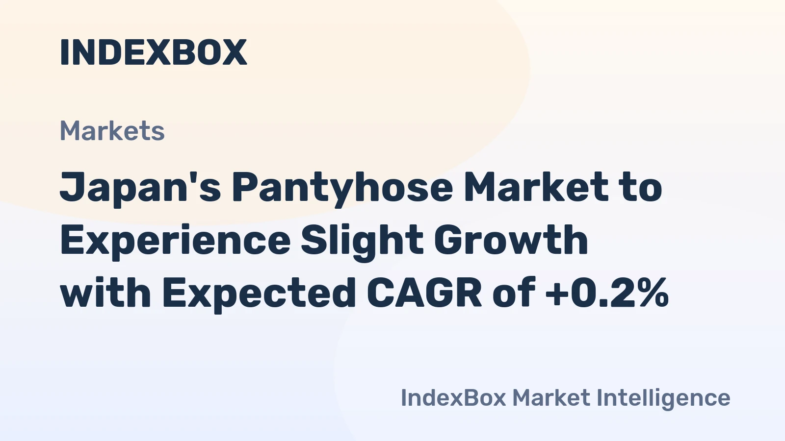 Japan's Pantyhose Market to Experience Slight Growth with Expected CAGR of +0.2%
