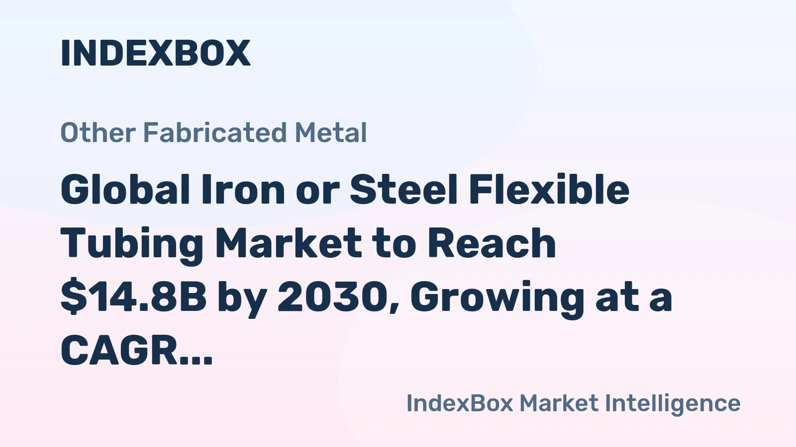 Global Iron or Steel Flexible Tubing Market to Reach $14.8B by 2030, Growing at a CAGR of 4.9%